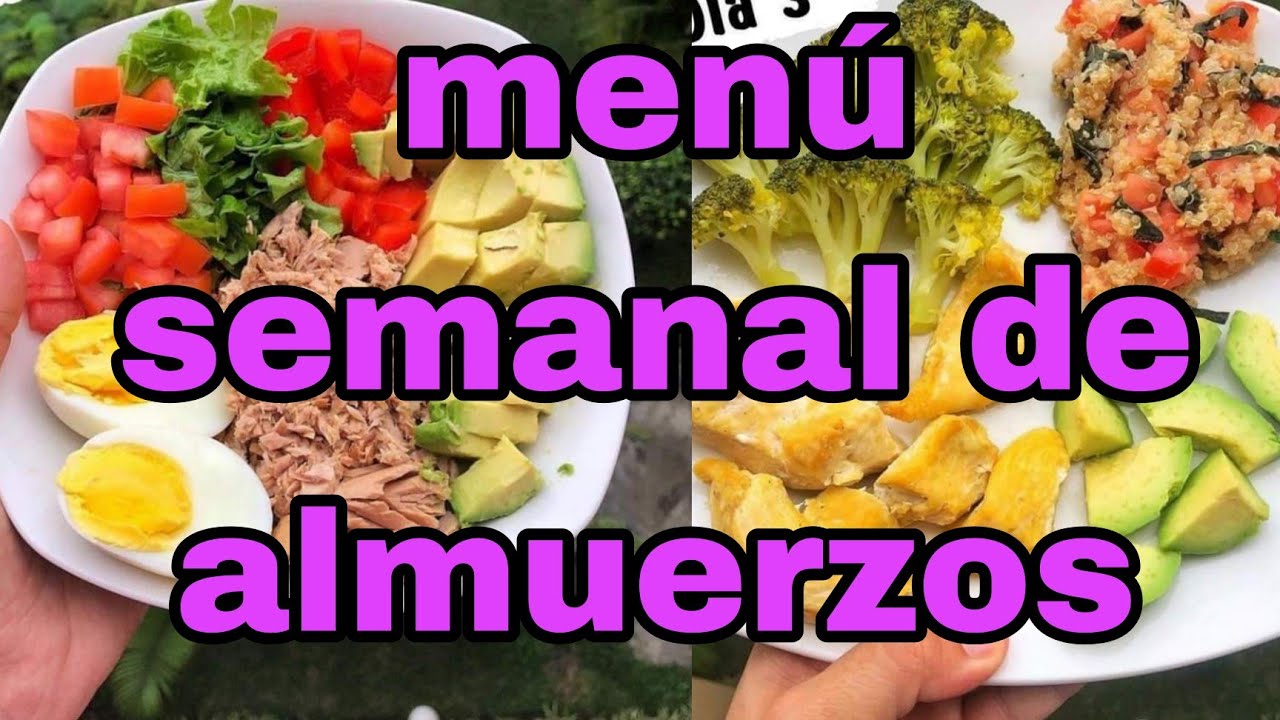 Menú semanal de almuerzos / dieta sana - YouTube