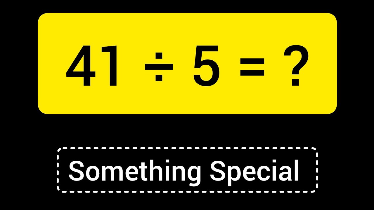 41 Divided by 5 ||41 ÷ 5 ||Long Division with One digit Divisor ...