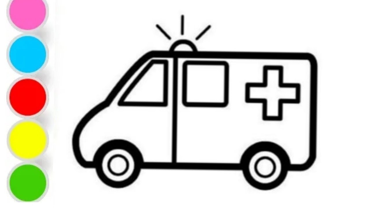 How to draw an ambulance🚑 easily | Draw an ambulance step by step ...