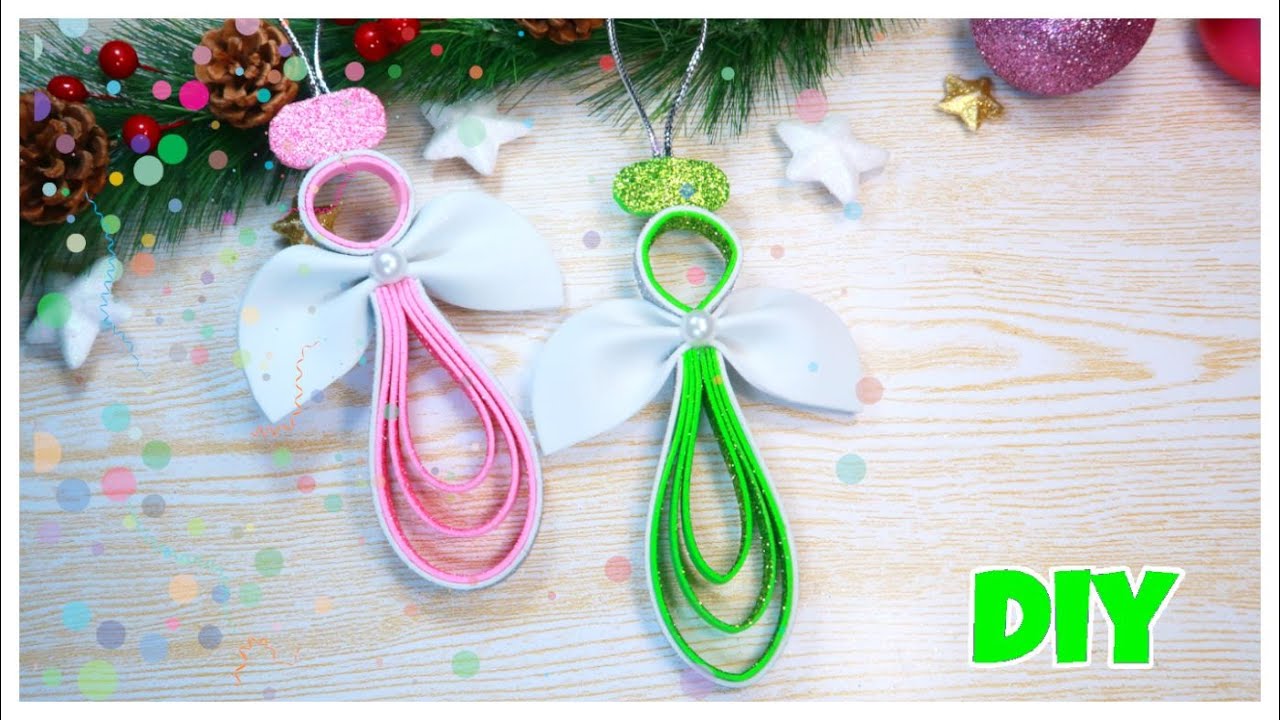 🎄 Manualidad DIY para decorar en Navidad, Ángel de Navidad para ...