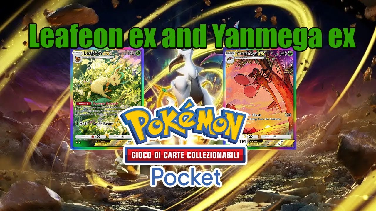🍃TCG Pokemon pocket new Deck Leafeon ex and Yanmega ex LUCE TRIONFALE ...