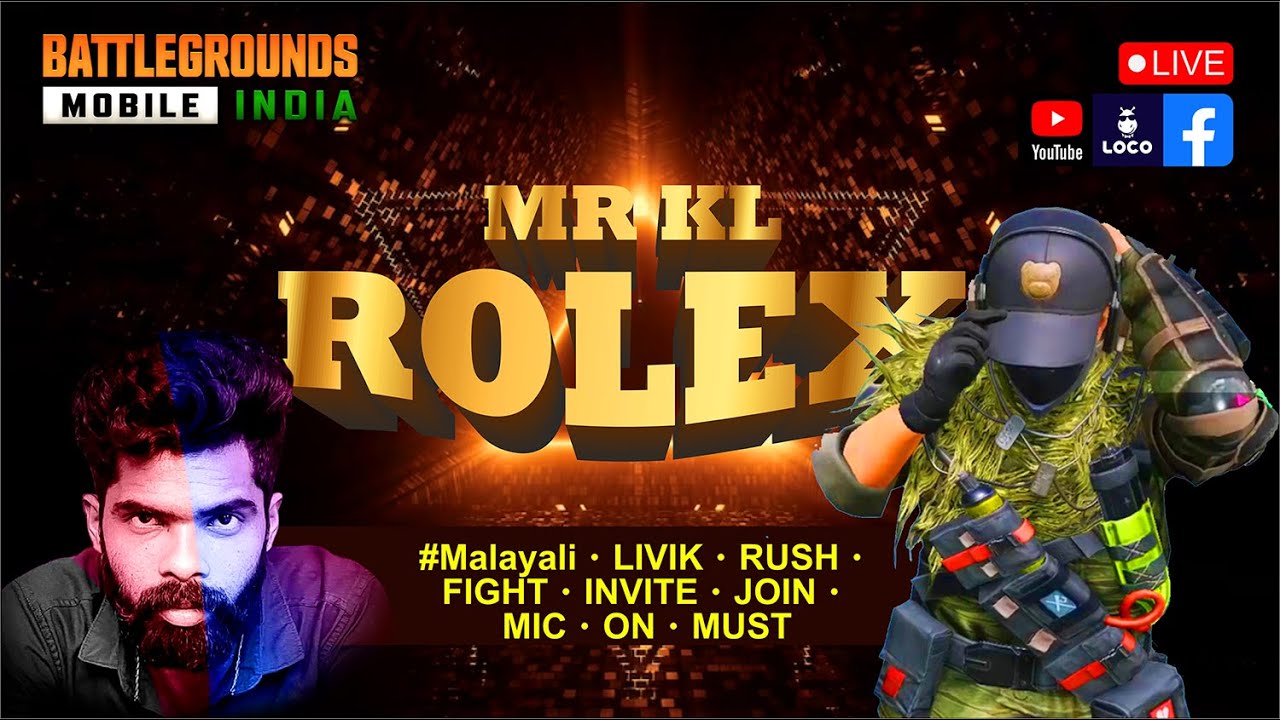 English BGMI : 👍 #Mr Kl ROLEX・tdm・RUSH・FIGHT | Playing Solo | Streaming ...