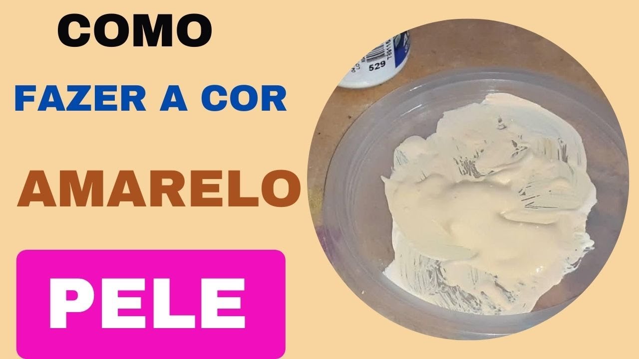 Como fazer Amarelo Pele tinta de tecido -Mistura de Cores - YouTube