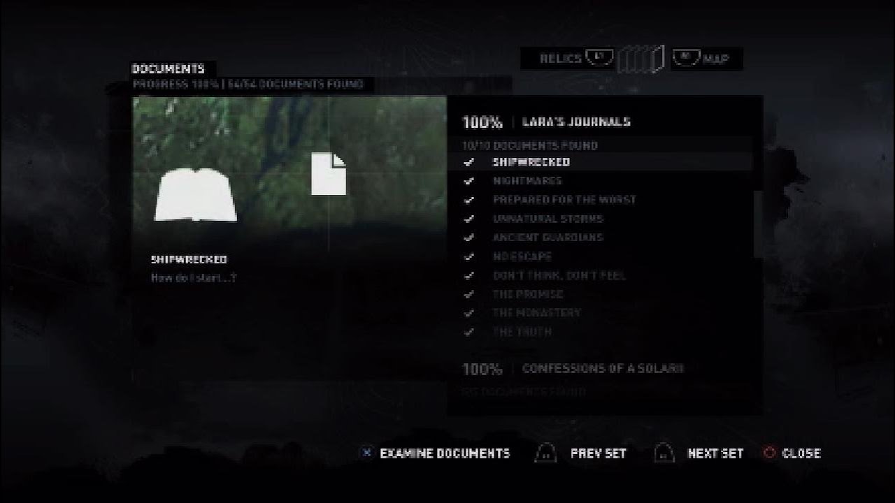 All Documents:Lara's Journals-Tomb Raider Definitive Edition - YouTube