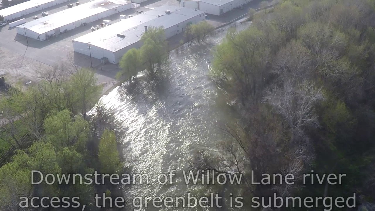 Boise River Flooding @ 8,470 cfs on April 12th, 2017 - BTW Not Sailing ...