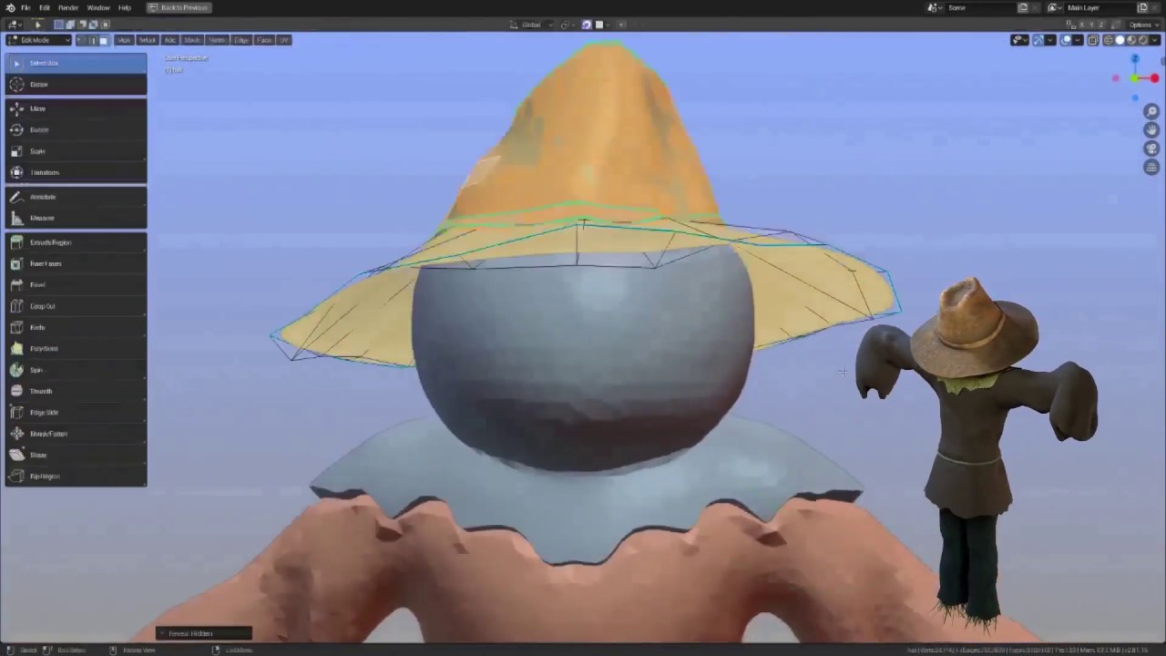 Stylized Scarecrow sculpt (Blender 2.8) - YouTube