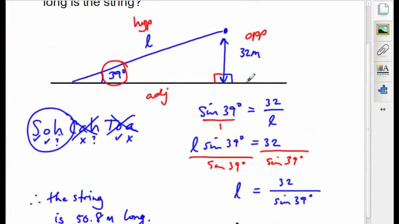 MPM2D - Trignometry - Right Angle Trig Problems - YouTube