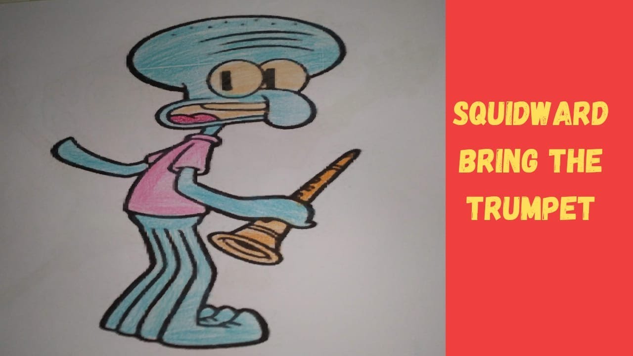 SPONGEBOB COLORING | SQUIDWARD BRING THE TRUMPET...eps 80 - YouTube
