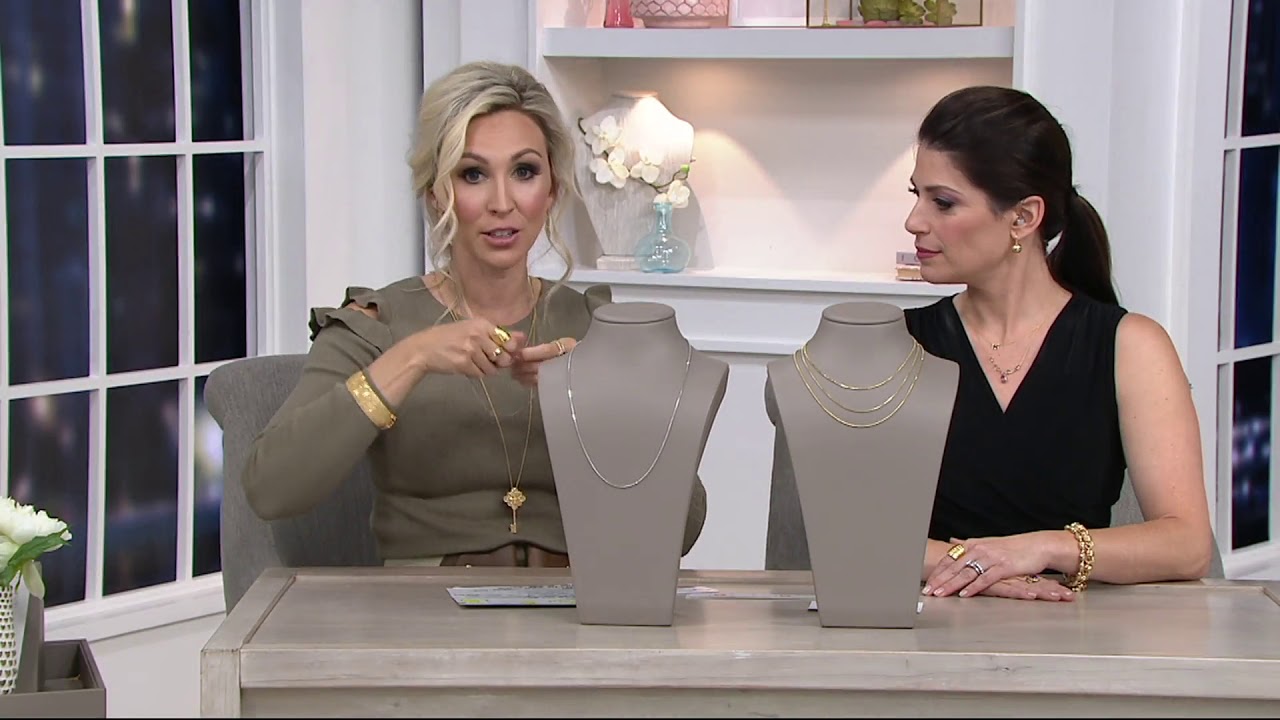 Italian Gold Round Box Chain Necklace, 14K Gold on QVC - YouTube