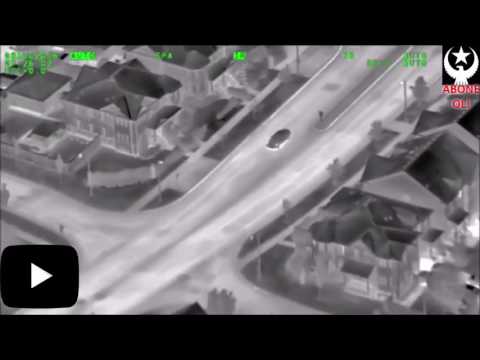 Arabasıyla pokemon avlarken polis helikopterine yakalanan adam. Maşınla \