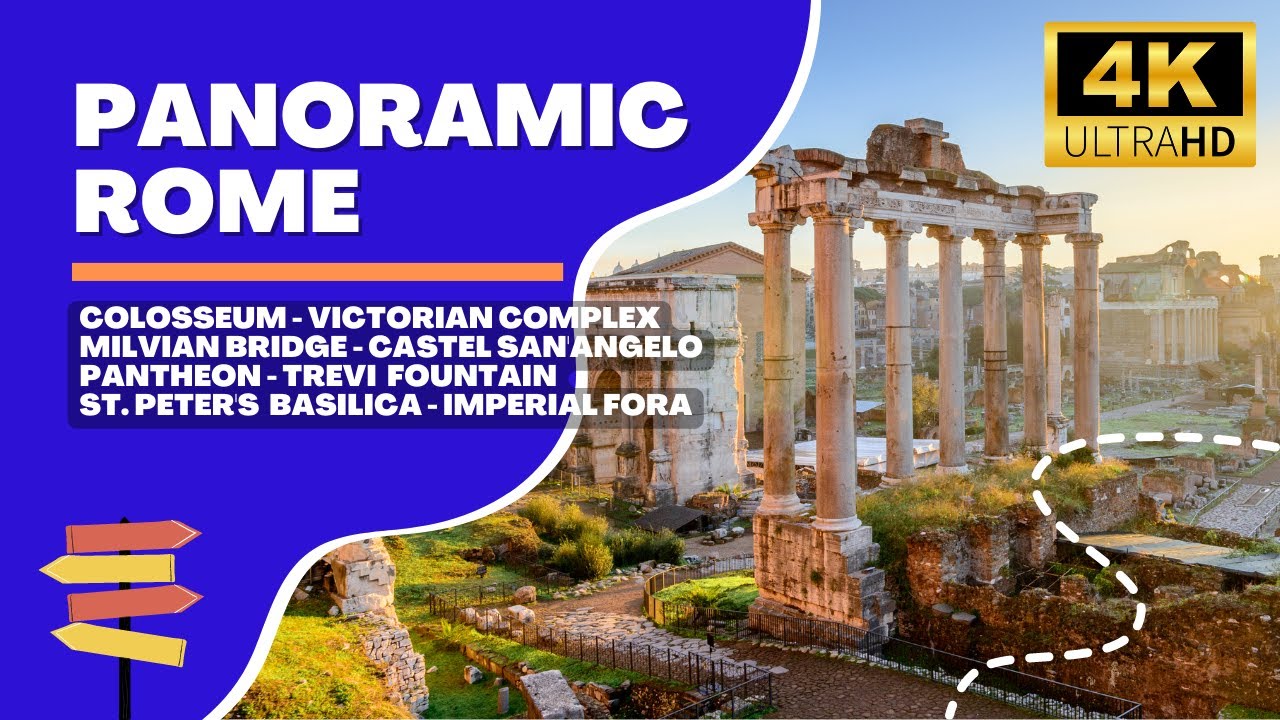 Rome 4K Resolution 4 hours: Colosseum, Victorian, Pantheon, Trevi ...