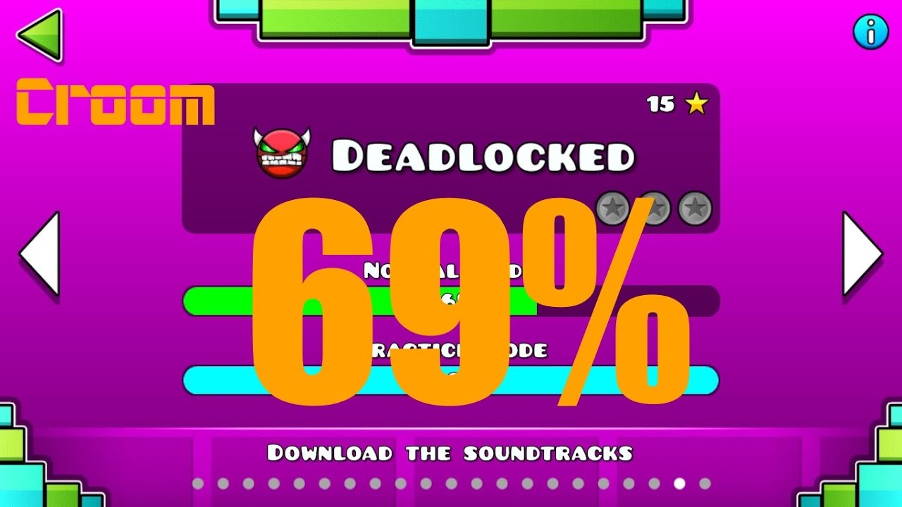 Geometry Dash - Deadlocked 69% xD - YouTube