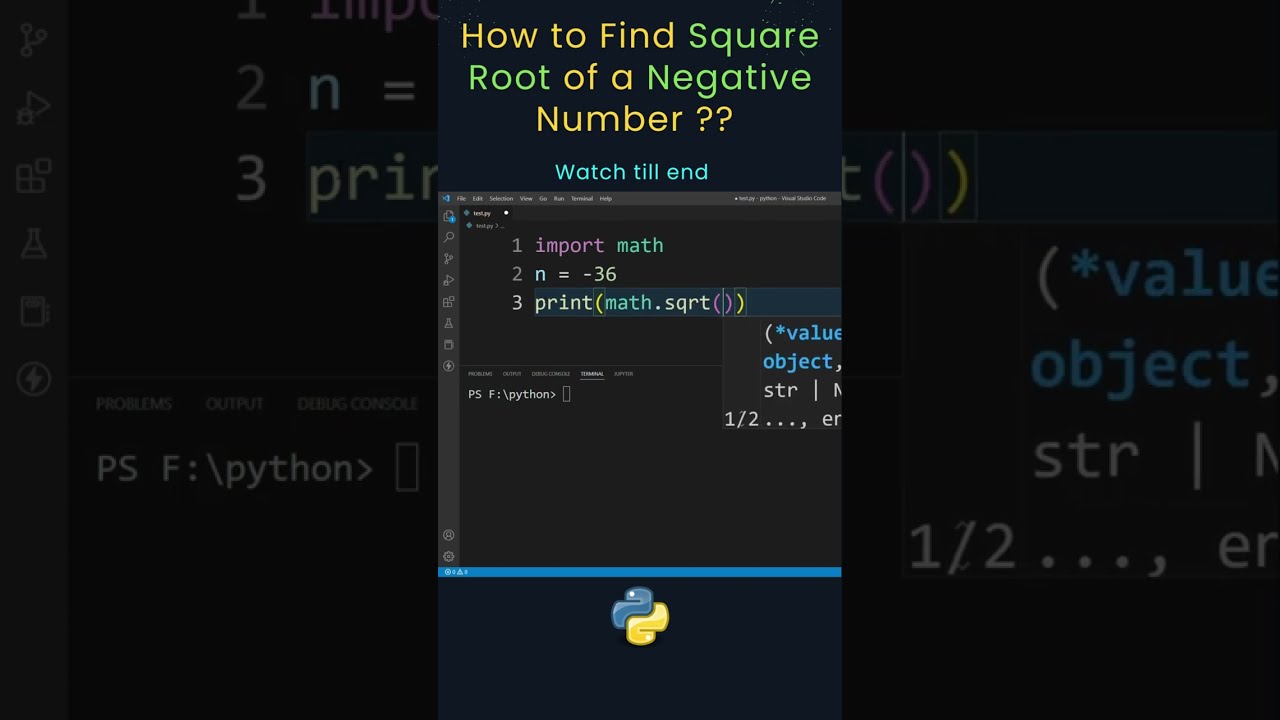 How To Find Square Root Of A Negative Number In Python Is It Possible How To Find Square Root Of A Negative Number In Python Is It Possible