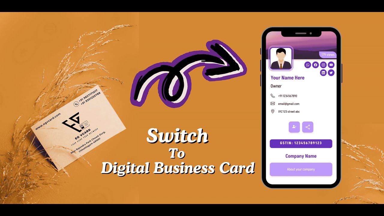 How To Create Digital Business Card or Digital Visiting Card? - YouTube