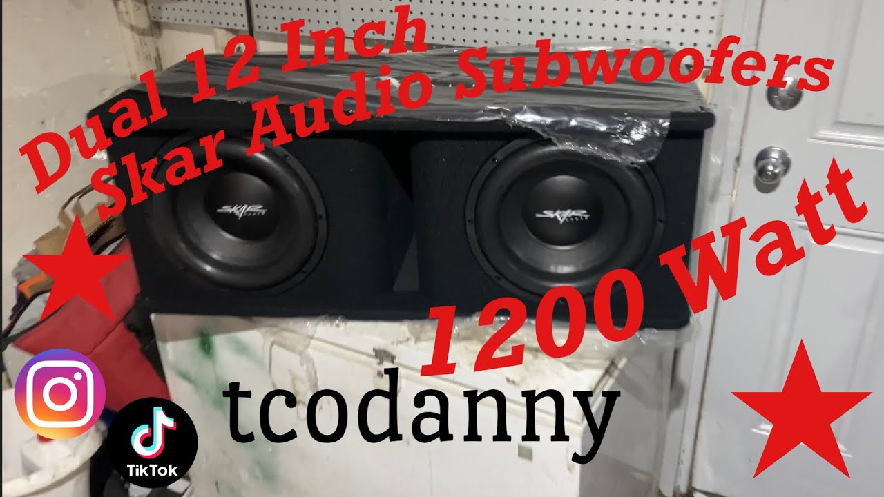 Dual 12 INCH SDR 1200 WATT SKAR AUDIO SUBWOOFERS - YouTube
