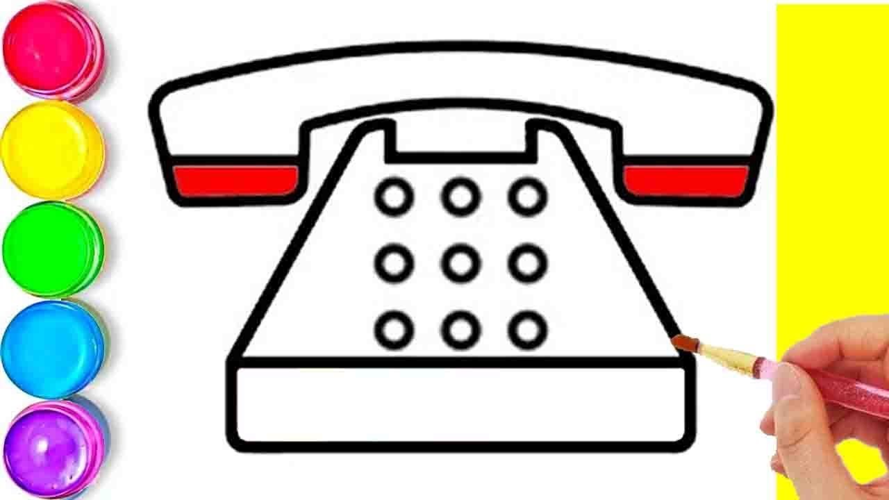 Learn How to Draw a Telephone | Draw a Desk Phone | Easy Drawings for ...