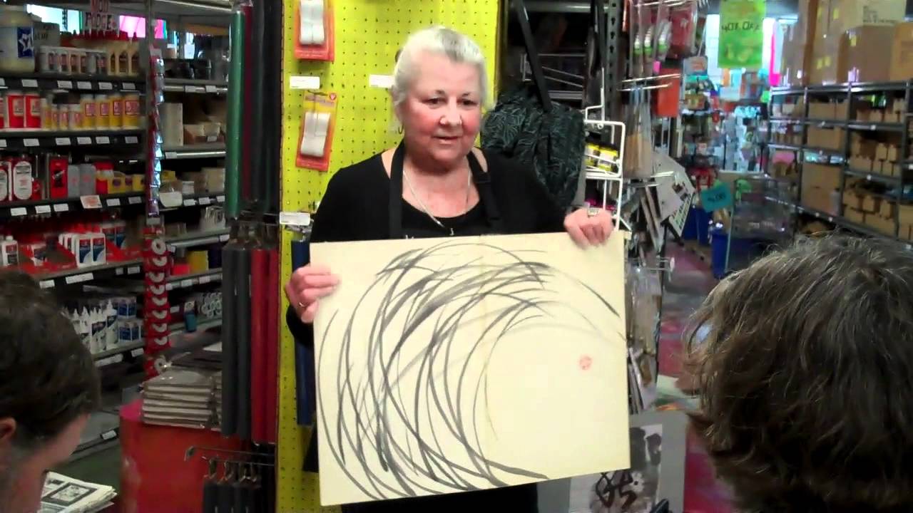 Mounting rice paper paintings with Sheila Scott Pt3 - YouTube