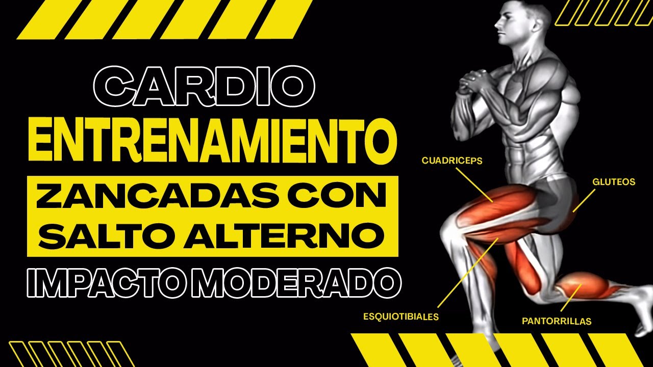 Ejercicio entrenamiento zancadas con salto alternado Stride training ...