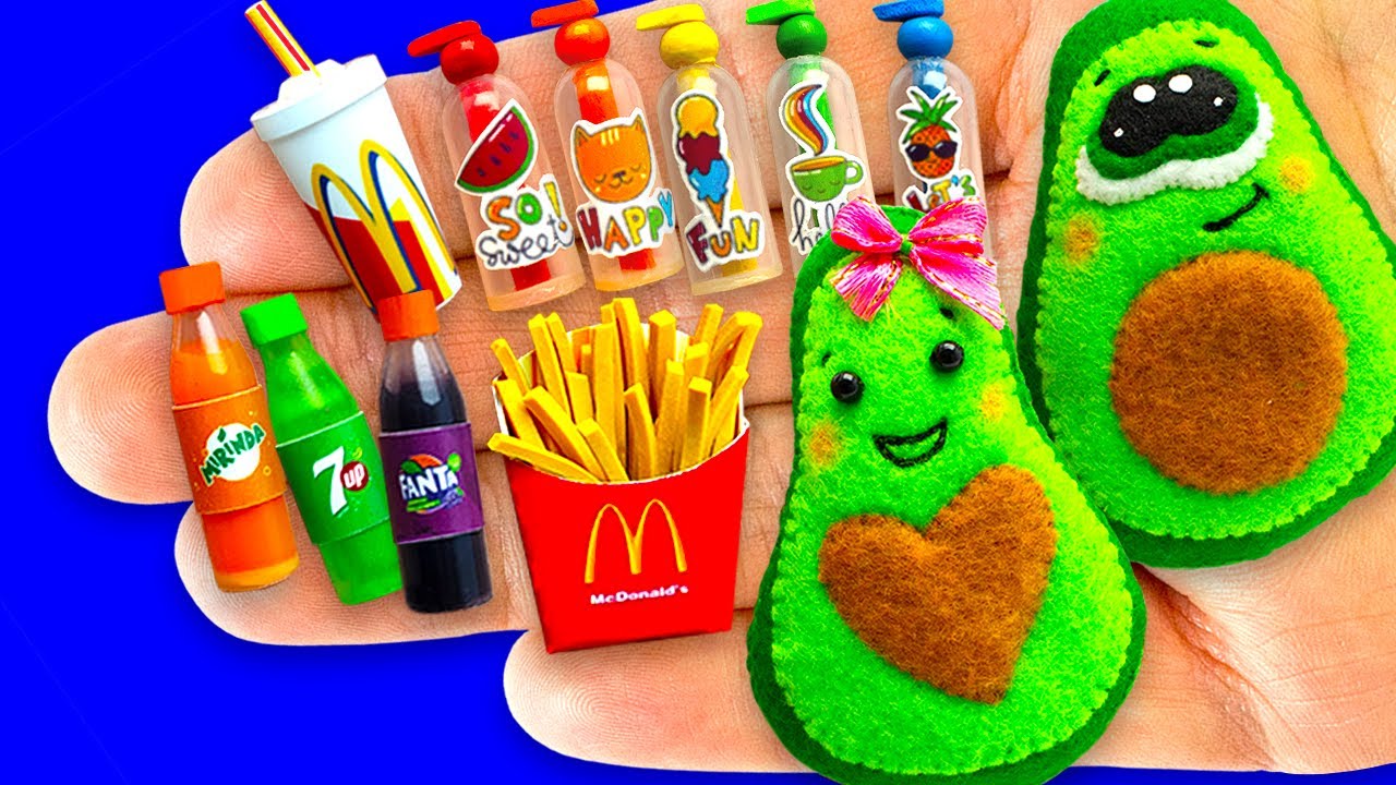45 EASY #DIY MINIATURE REALISTIC FOOD, DRINKS and THINGS | Handbags ...