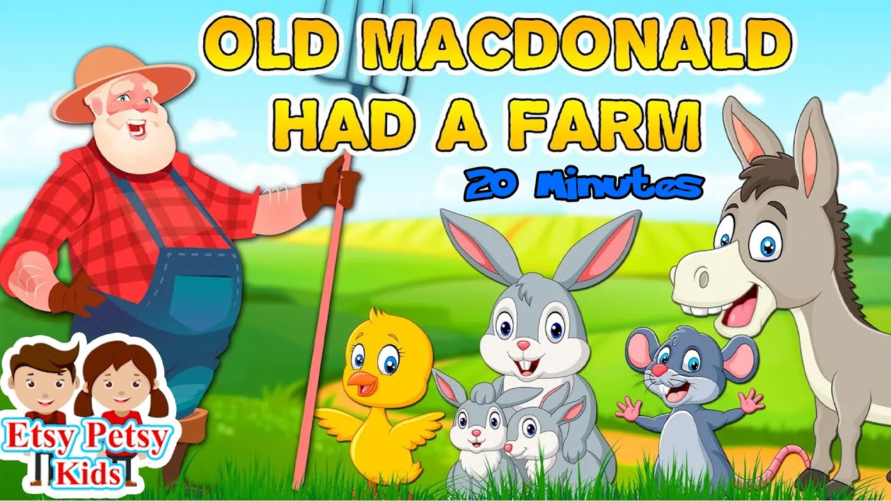 Old MacDonald Had A Farm With Lyrics MEGA COMPILATION 🐄🐑 English ...
