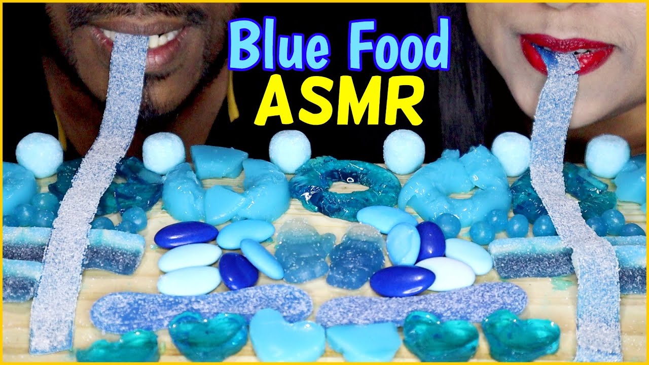 ASMR BLUE FOOD DESSERT MUKBANG NO TALKING EATING SOUNDS 먹방 | ASMR with ...