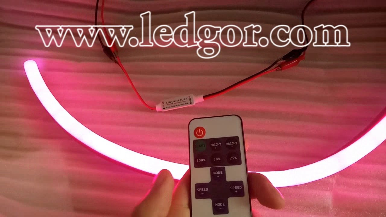 Remote blink dimmer controller for 12v led neon flex hose - Ledgor ...