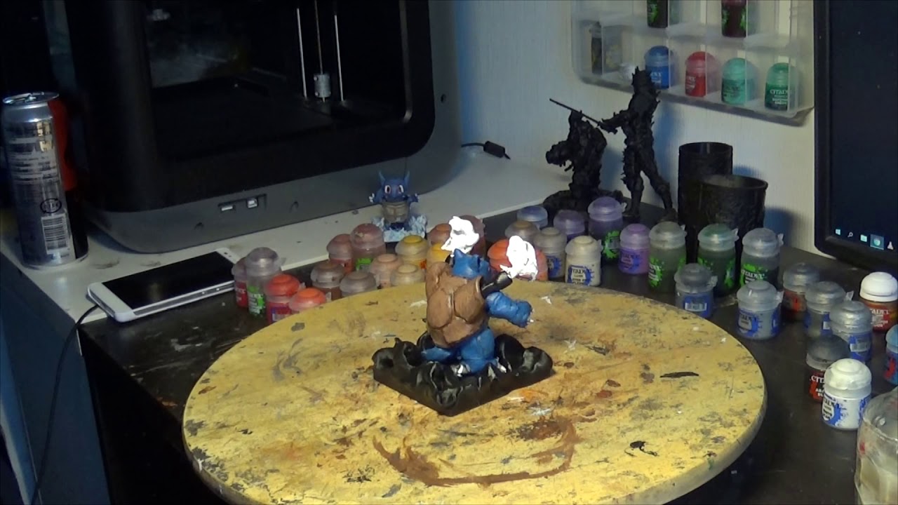 Painting - Pokemon: Blastoise figure - part 2 - complete paint - YouTube