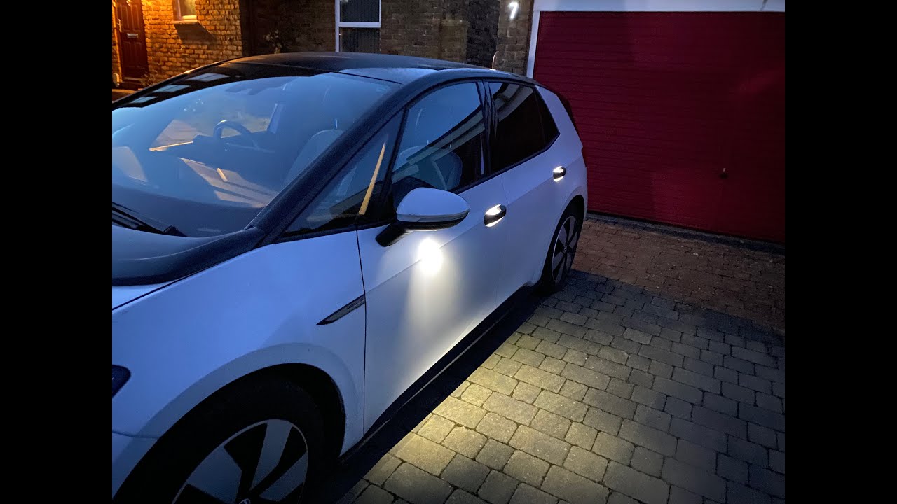 Broken/shattered puddle lights on VW ID3 ID4 cheap fix! - YouTube
