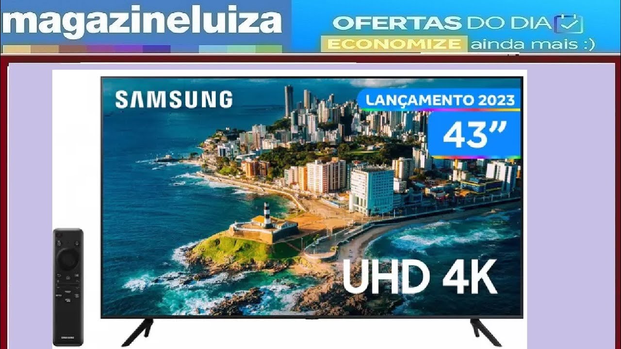 Smart TV 43” UHD 4K LED Samsung 43CU7700 - Lançamento 2023 Wi-Fi ...