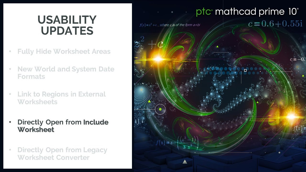 Directly Open from Include Worksheet | Mathcad Prime 10 - YouTube