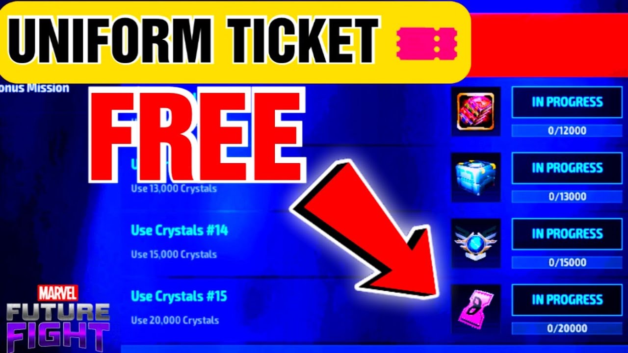 HOW TO COLLECT FREE UNIFORM PURCHASE TICKETS 🎫 IN MARVEL FUTURE FIGHT ...