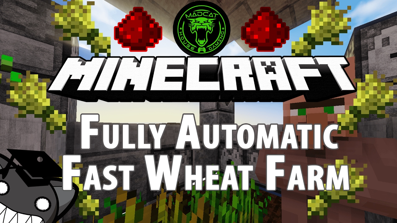 Fully Automatic Fast Wheat Farm (960 Wheat/h) 1.11/1.12 - YouTube