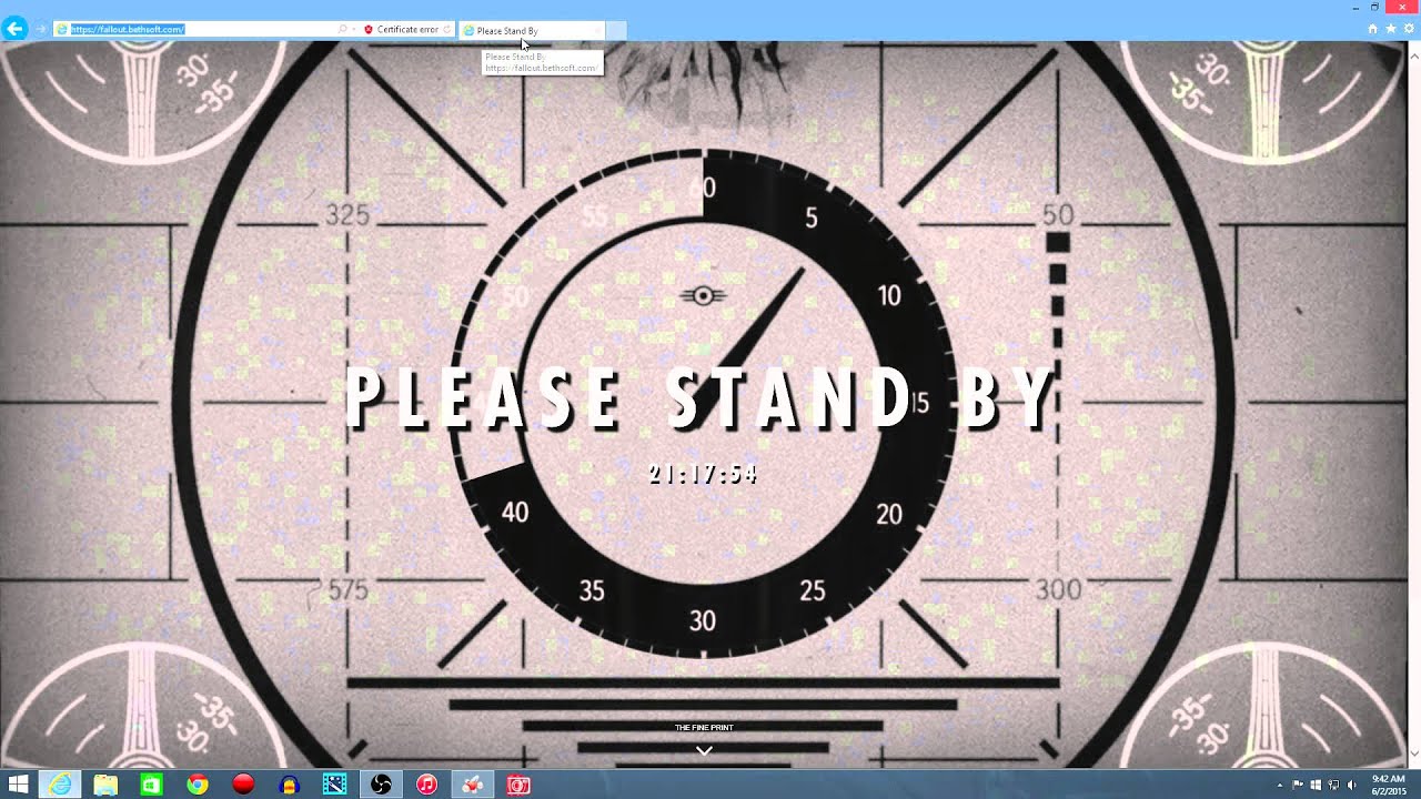 Fallout 4 Please Stand By Announcement Trailer Count Down Clock - YouTube