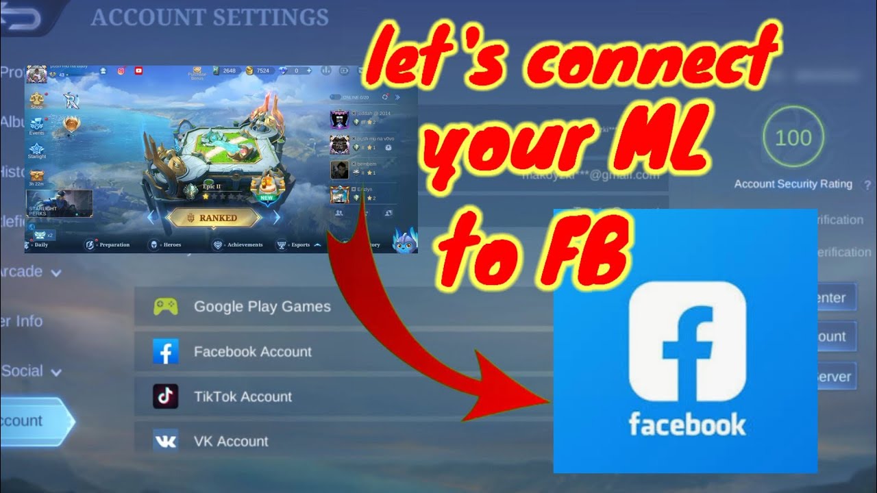 Paano mag connect ng ML account Sa Facebook account, Mobile Legends ...