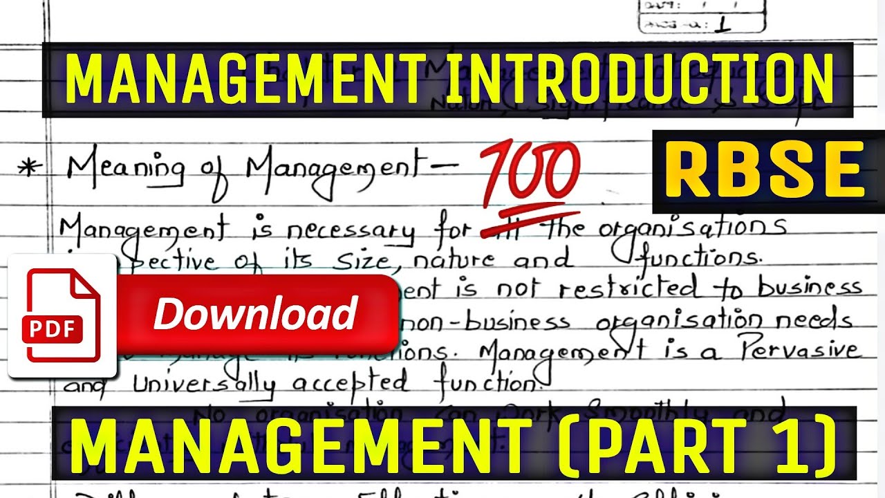 Management: Meaning, Definition & Features | Management Introduction ...