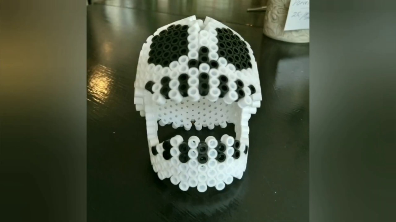 3D Skull made with beads. Full tutorial. - YouTube