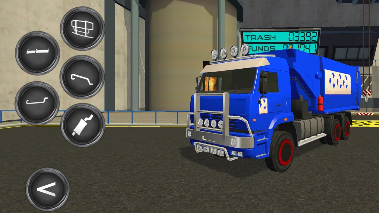 Urban City Blue Pearl Truck Side Loader ♻️🚛🚛♻️ Trash Truck Simulator ...