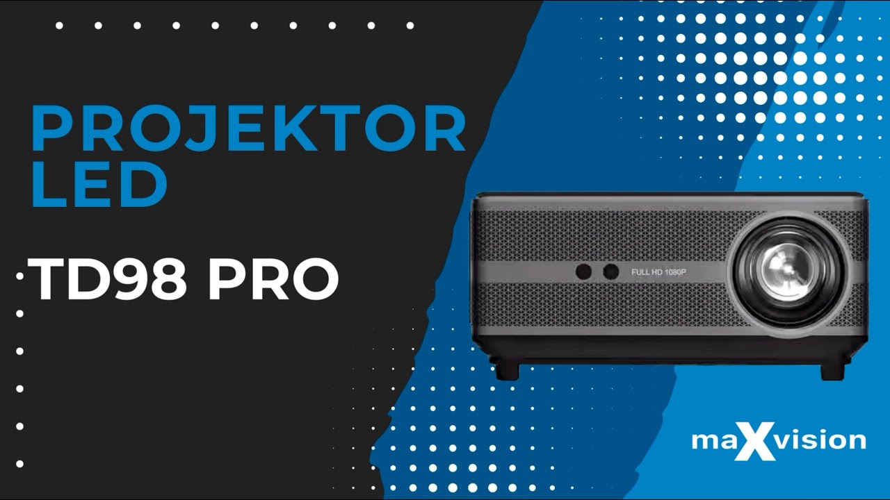 PROJEKTOR MULTIMEDIALNY LED TD98PRO maXvision - YouTube