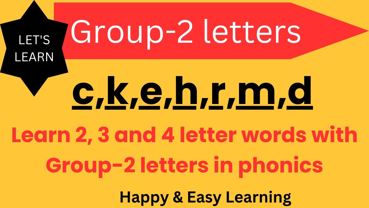 Jolly Phonics Group-2 Phonics Sounds & Blending words| Phase 2 ck,e,h,r ...