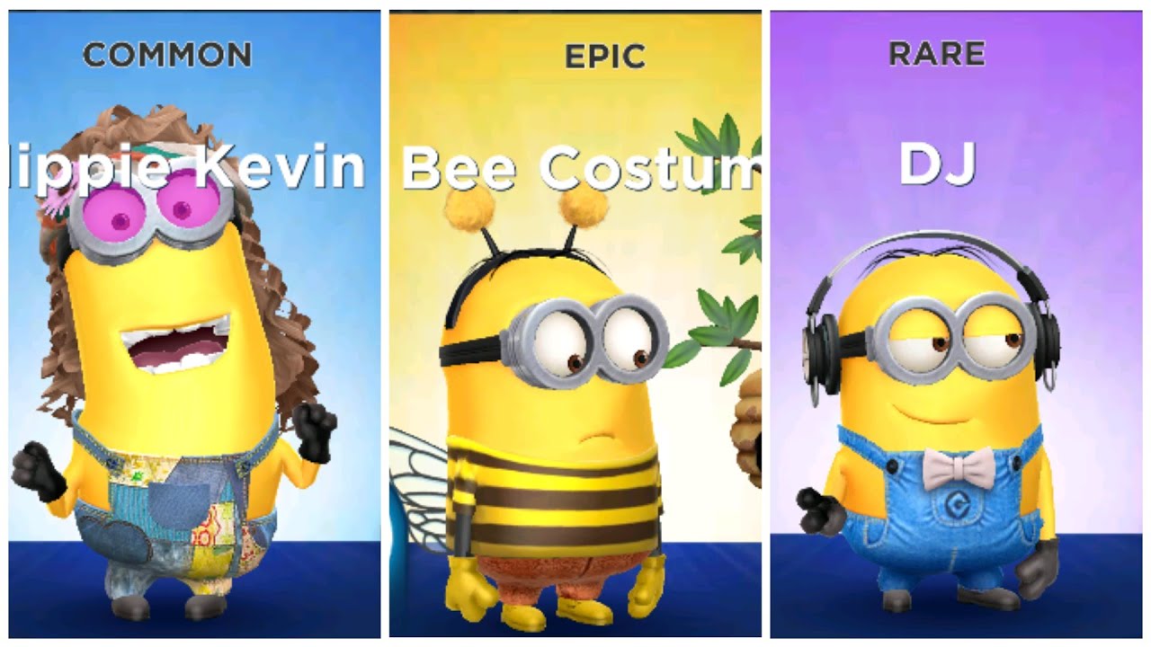 Minion Rush Hippie Kevin VS Bee Costume VS DJ - YouTube