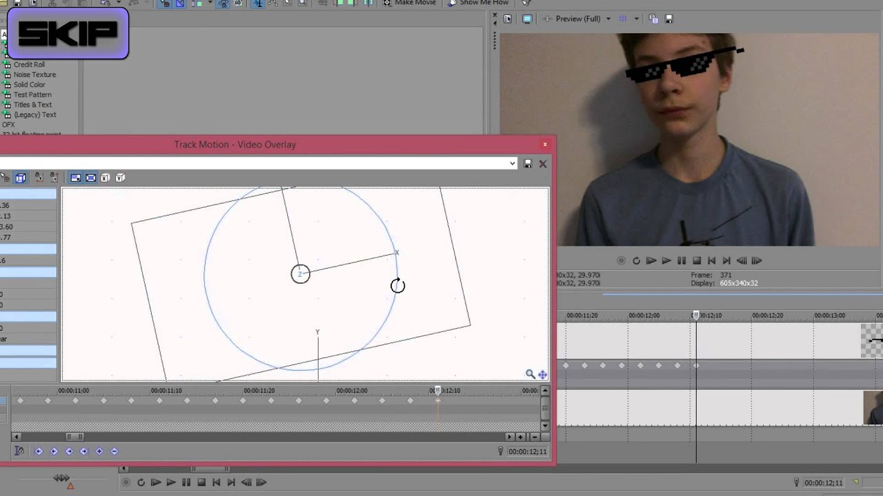 Sony Vegas: SMOOTH MOTION TRACKING - Tutorial (Simple) - YouTube