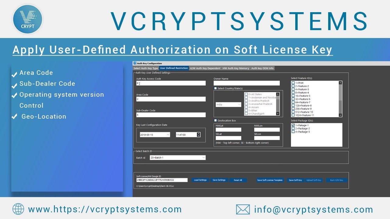 Soft license key user-defined authorization - YouTube