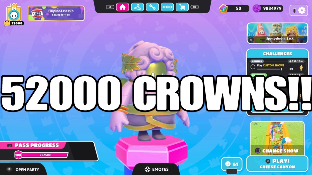 I HIT 52000 CROWNS IN FALL GUYS - YouTube