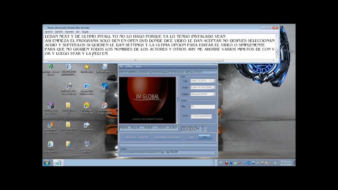Mi película como convertir pelis de dvd a 3gp prydom 1.wmv - YouTube