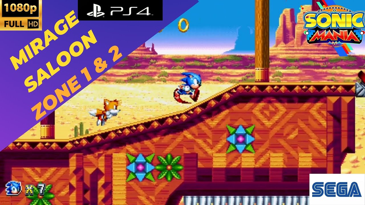 Sonic Mania Plus - Mirage Saloon Zone 1 & 2 (PS4, Full HD 1080p). - YouTube