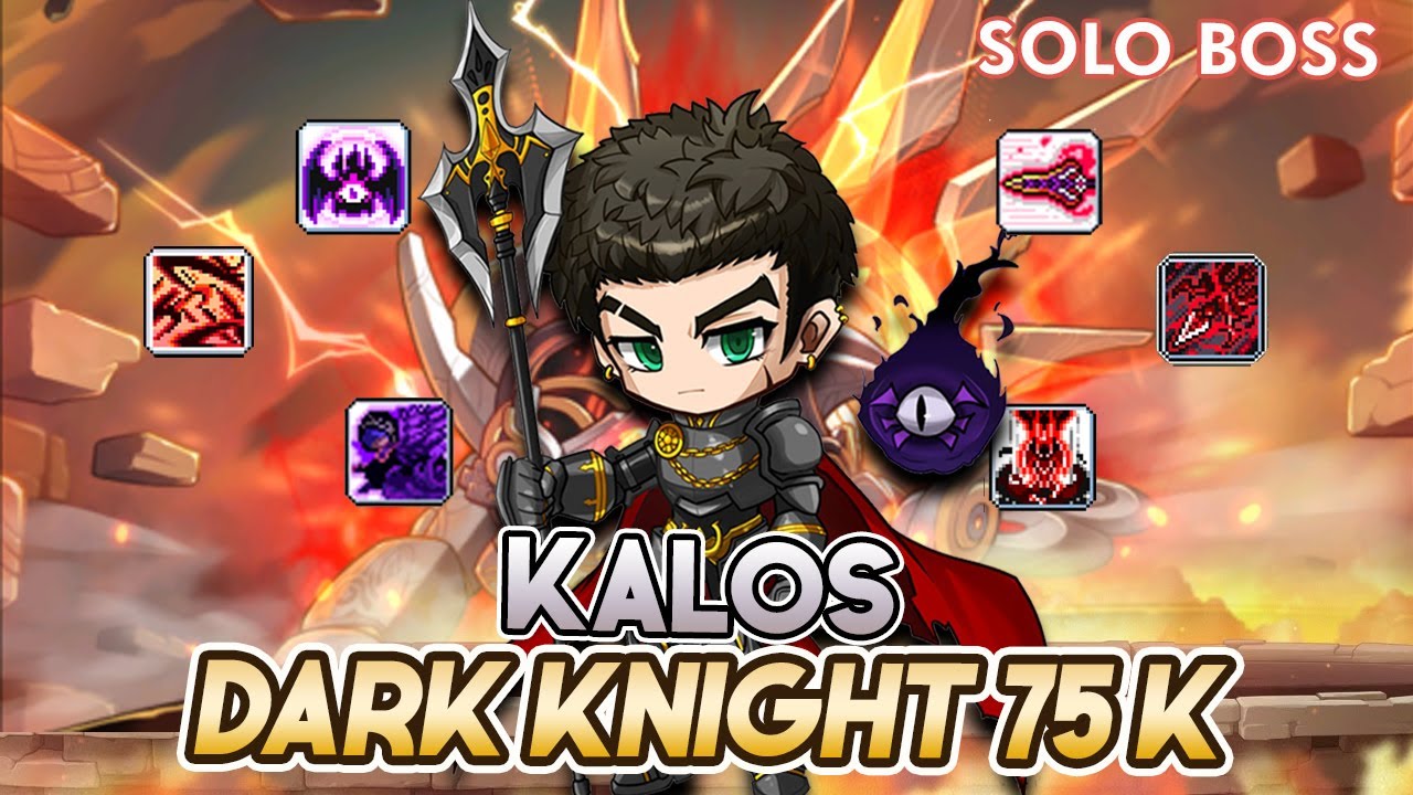 [ElunaMS] Dark Knight 75K Solo Easy Kalos - YouTube