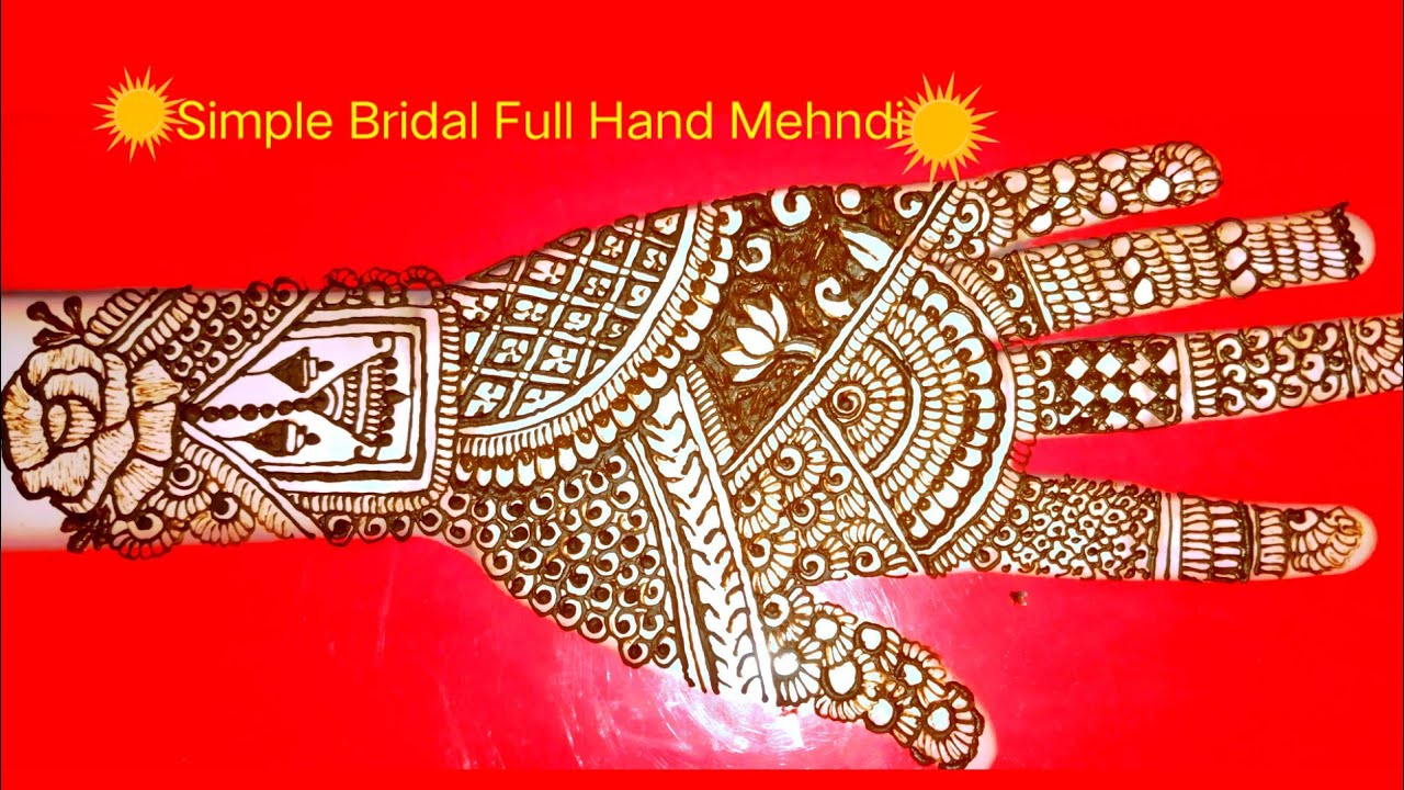 Simple Full Hand Mehndi Design ||Mehndi || Only Mehndi 4139 - YouTube