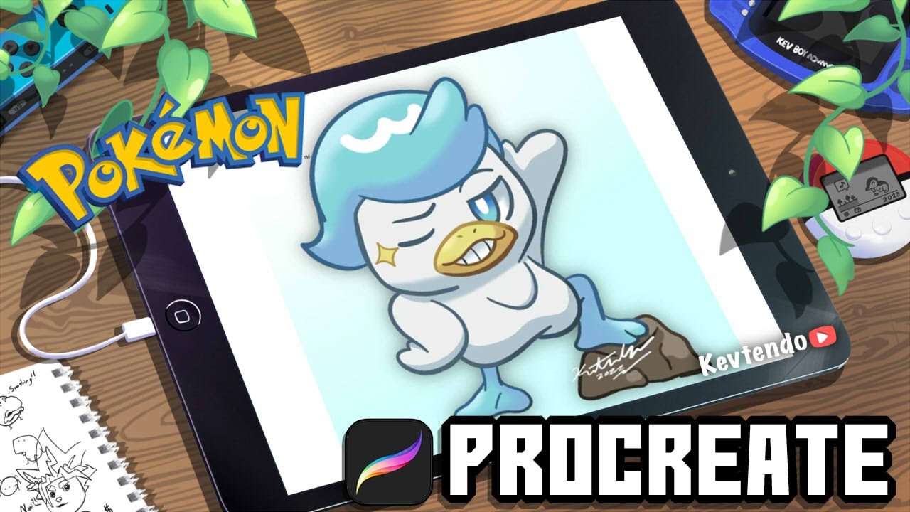 Quaxly Art Timelapse - Pokemon - YouTube