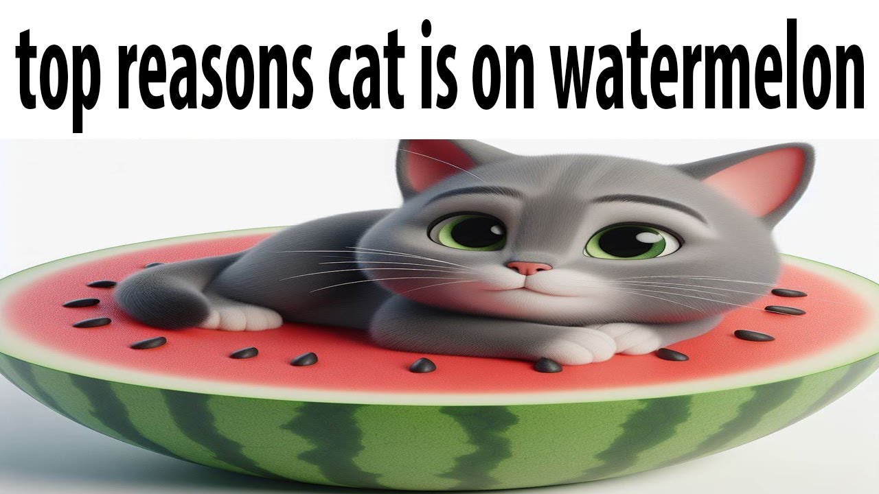 top reasons cat is on the watermelon - YouTube