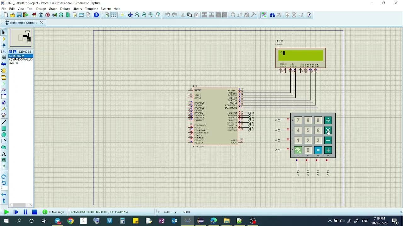 Simple Calculator | AVR ATMega32 | Proteus - YouTube